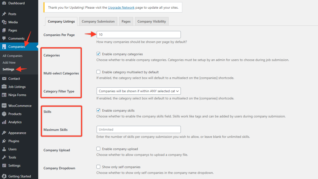 Settings - Astoundify Knowledge Base