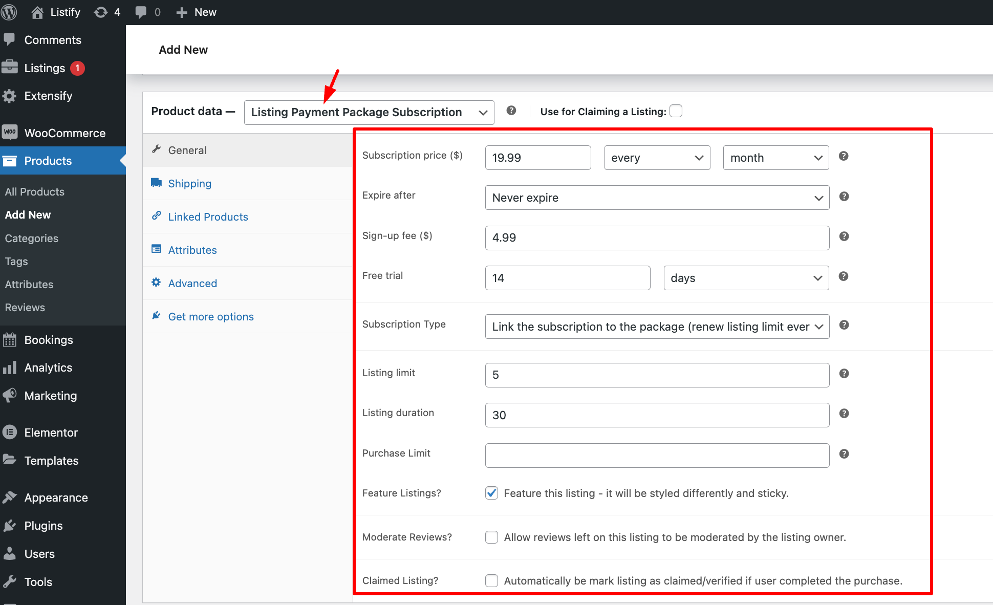 How to Create a Listing Package and Listing Subscription Package - Astoundify Knowledge Base